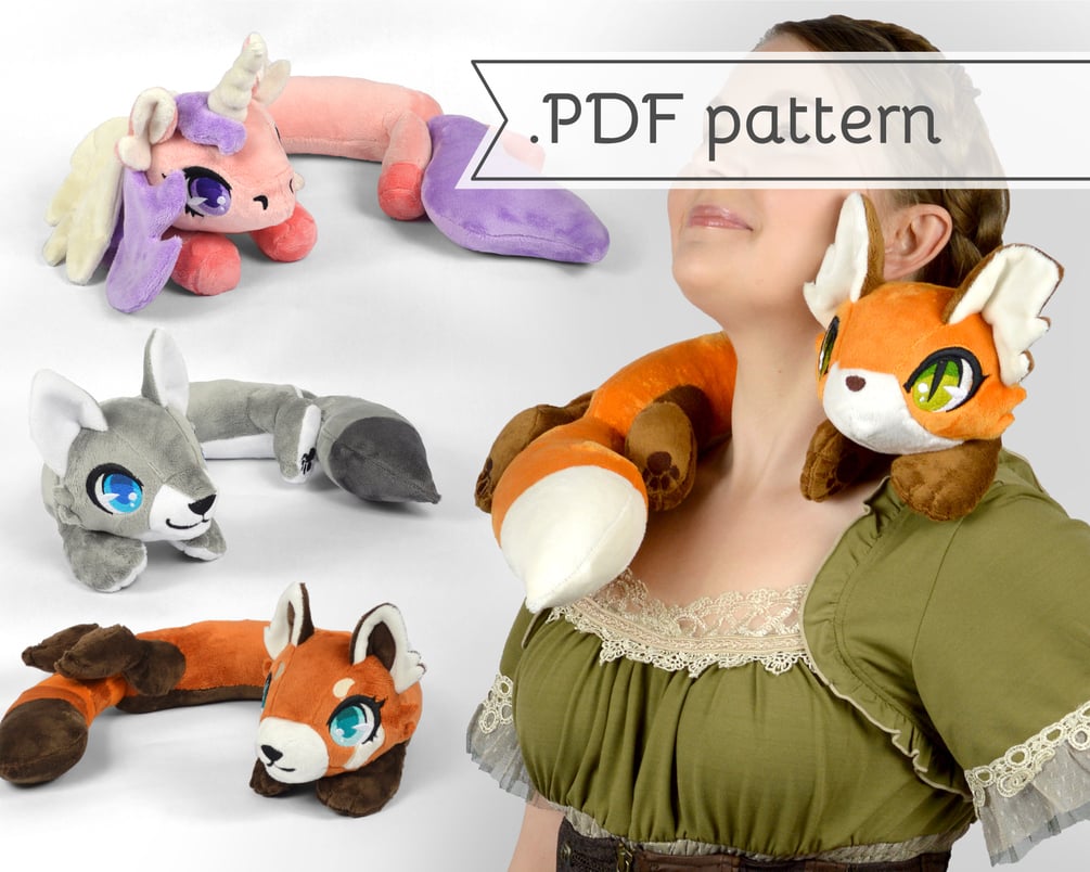 Woodland Animal Neck Plush Accessory Sewing Pattern