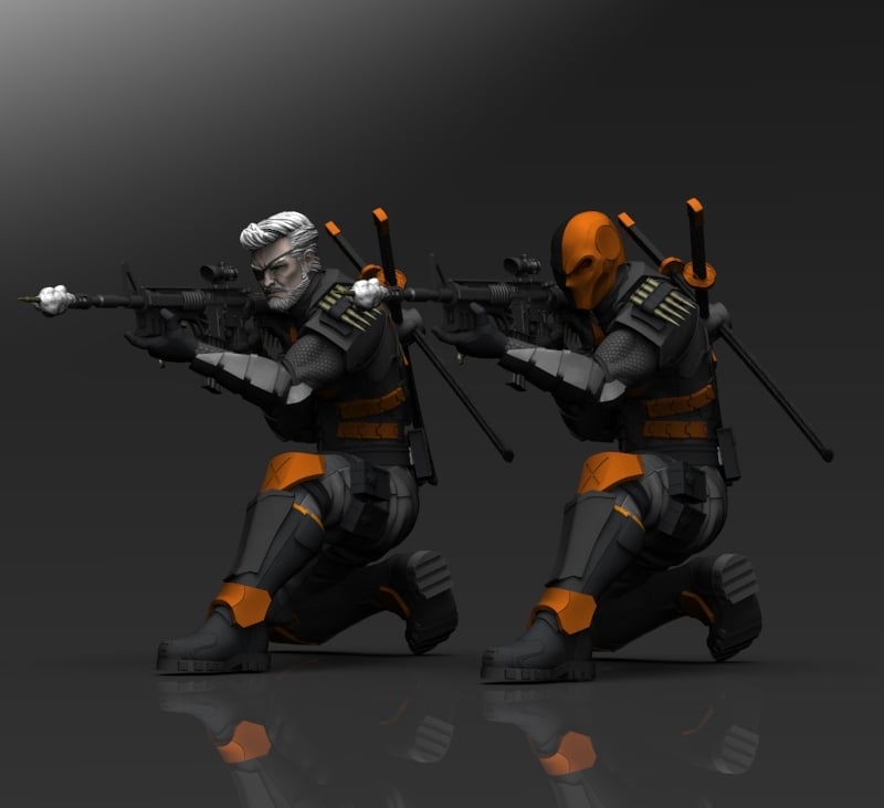 Deathstroke STL Files for 3D printing by CG Pyro fanarts collectible