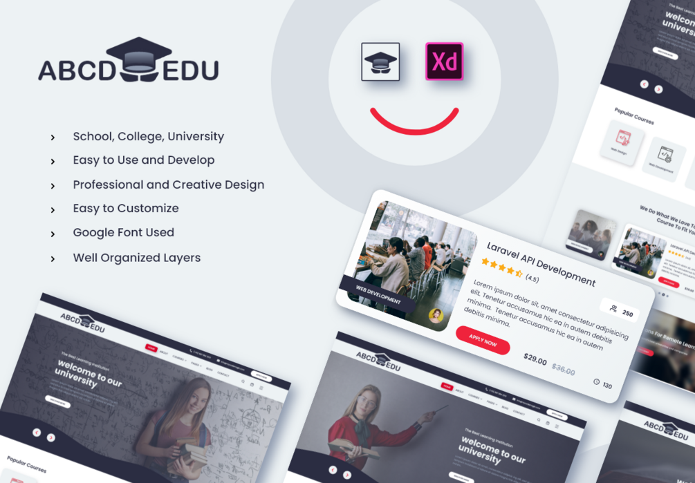 ABCD-EDU – Education LMS Landing Page