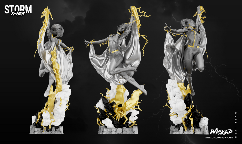 Wicked Marvel Storm Sculpture: Tested and ready for 3d printing