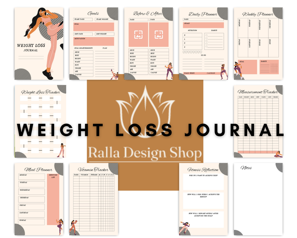 Weight Loss Journal & Planner /Printable Journal