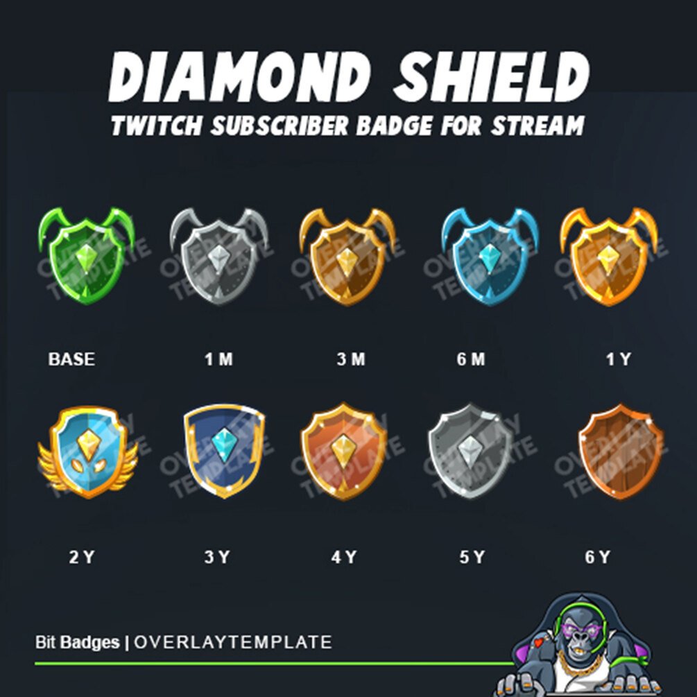 Diamond Shield – Bit Badges
