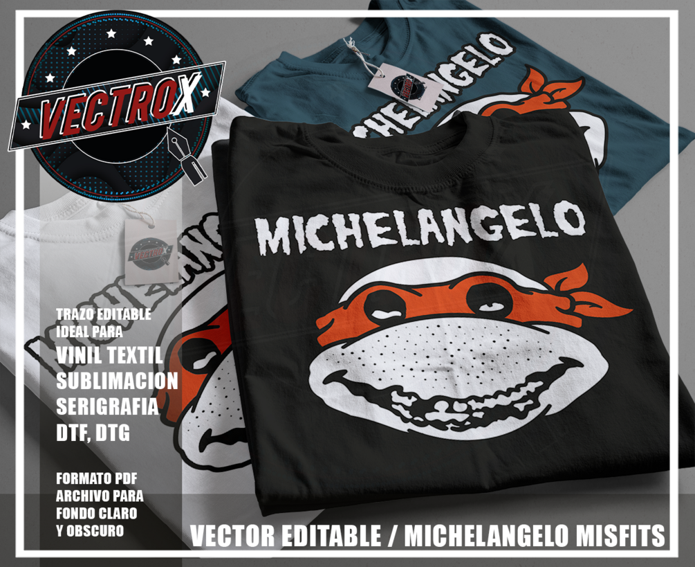 Vector Editable - Michaelangelo Misfits