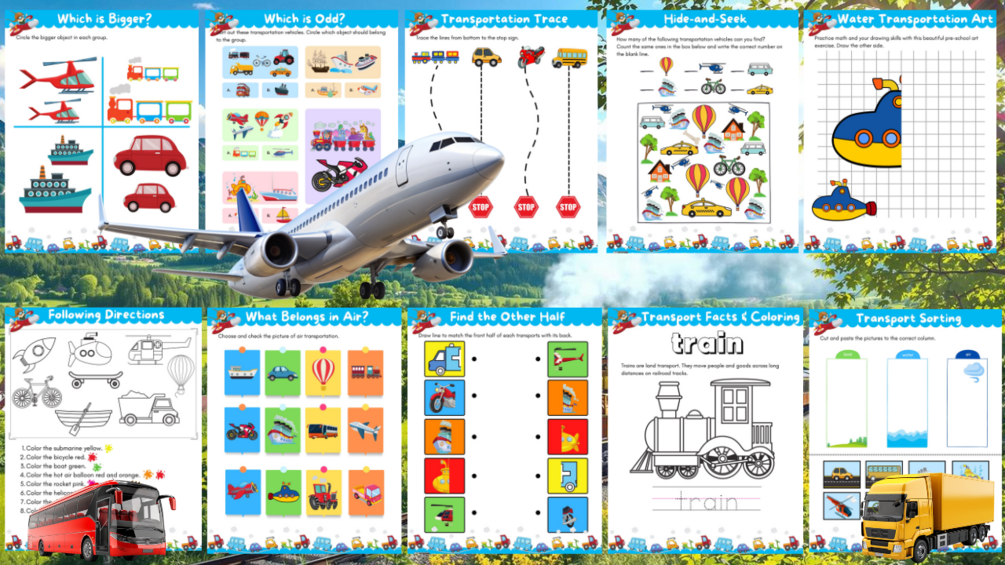 Printable Transportation Activities in English – Fun Learning ...