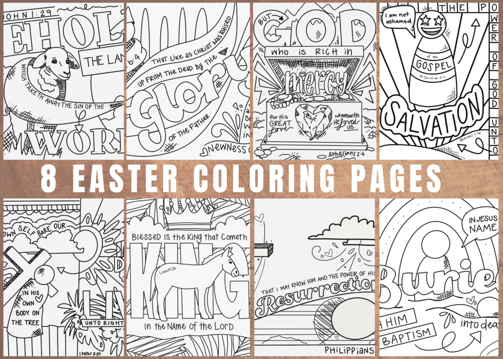 8 Resurrection Themed Coloring Pages