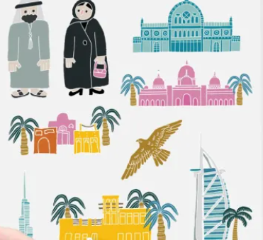 UAE sticker sheets