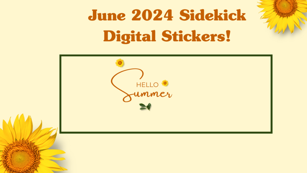 June 2024 Sidekick digital stickers | spring goodnotes modern stickers ...