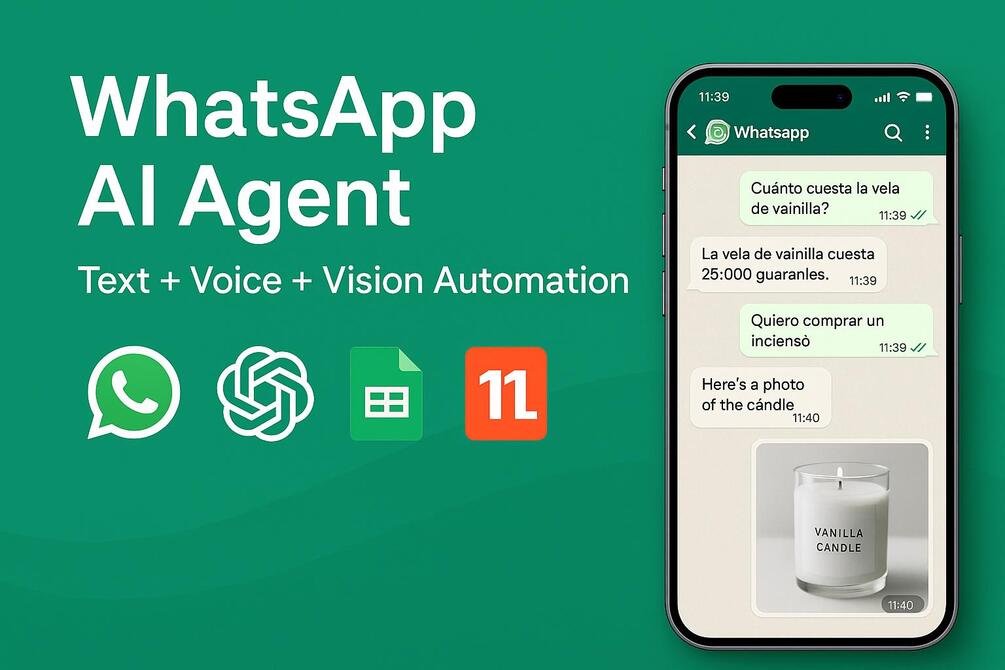 Agente de WhatsApp con IA – Automatiza la atención al cliente con ChatGPT, voz y reconocimiento ...