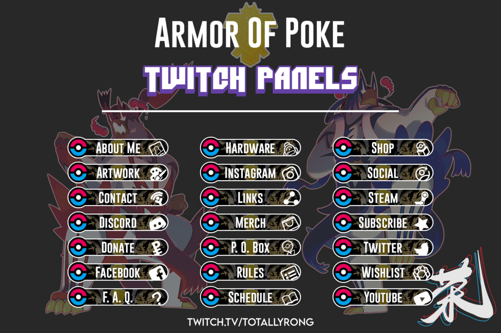 Twitch Panels - Armor of Poke