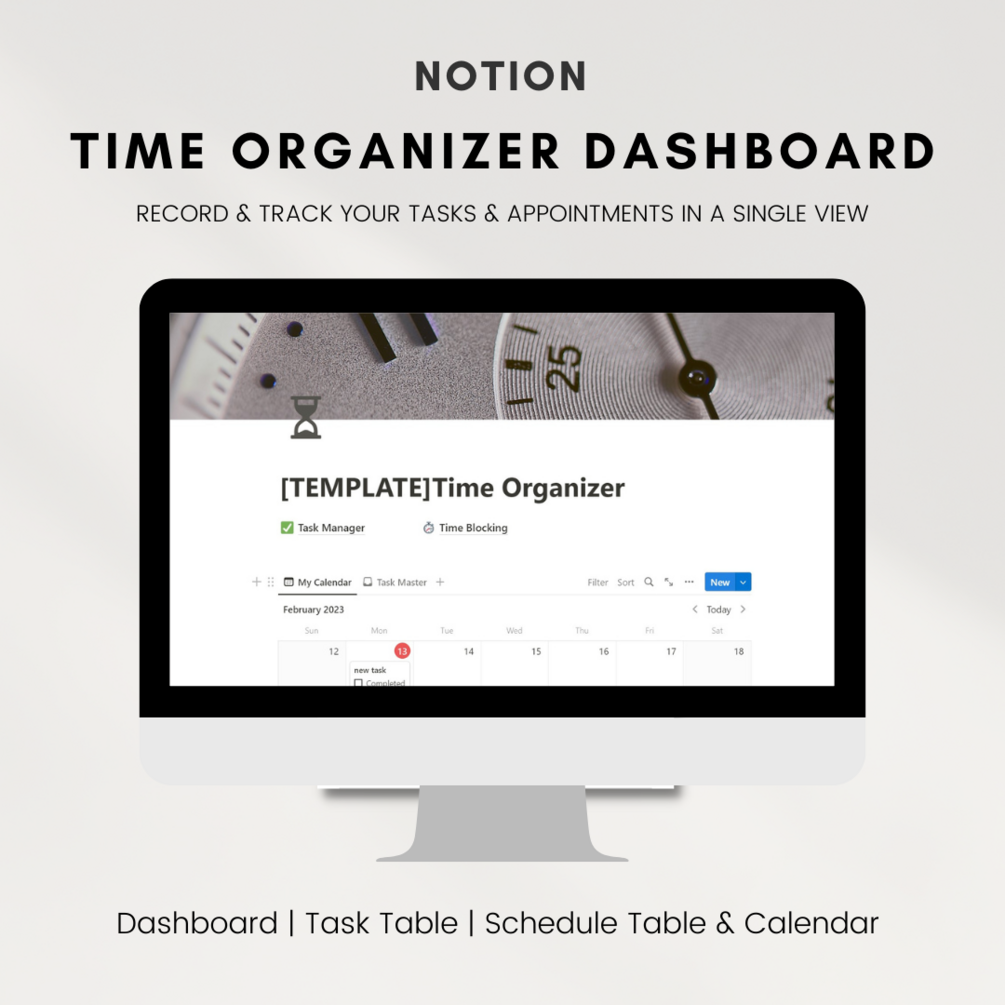 NOTION TEMPLATE |Time Blocking Organizer