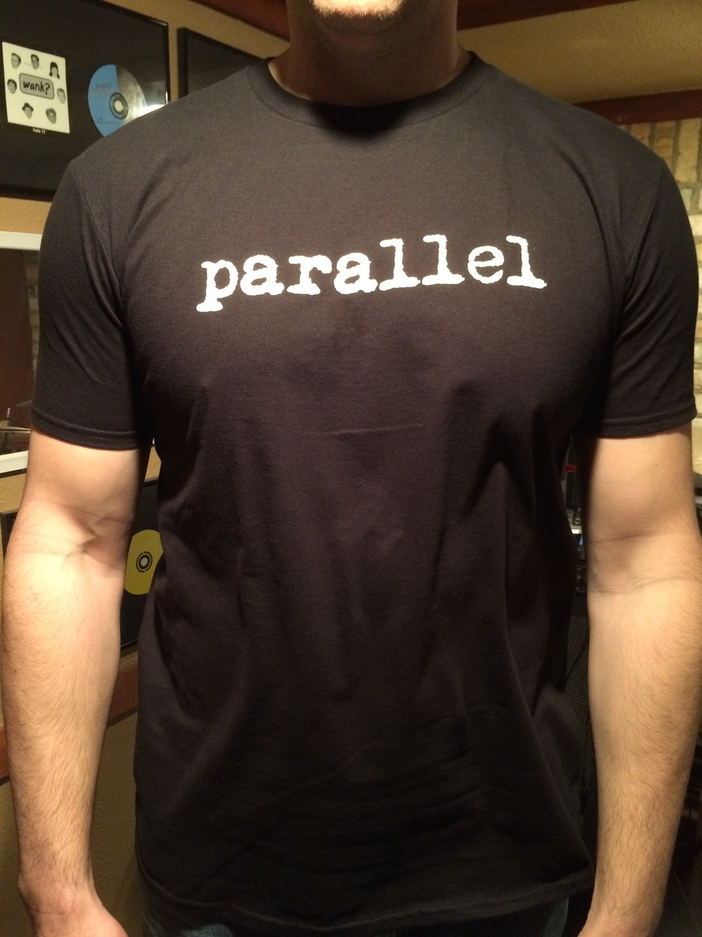 Men's black parallel t-shirt