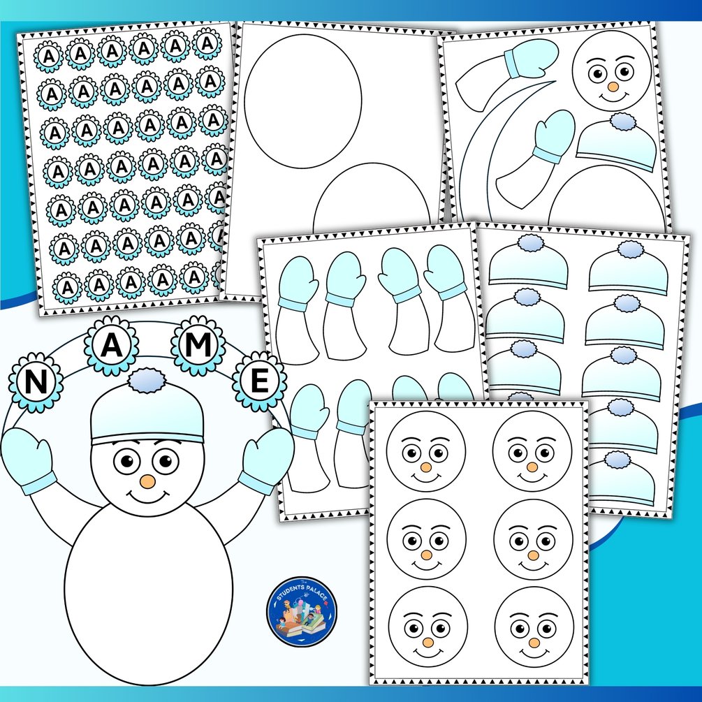 Snowman Name Craft | Editable Winter Name tags | After winter break ...