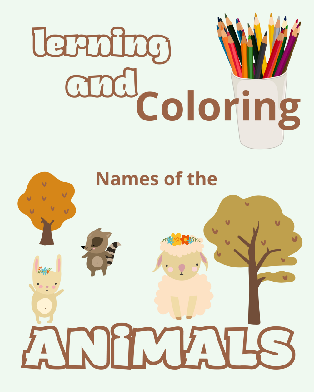 Learning and Coloring Flash Cards 26 Animals