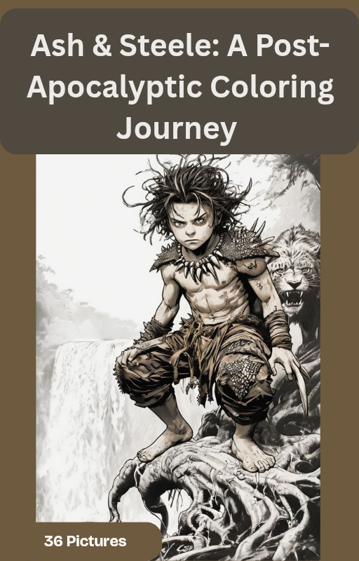 Ash & Steel: A Post-Apocalyptic Coloring Book Journey
