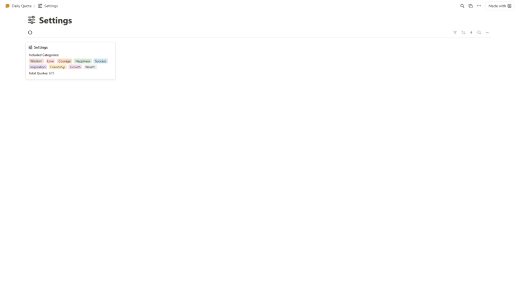 675 Daily Quotes | Notion Template