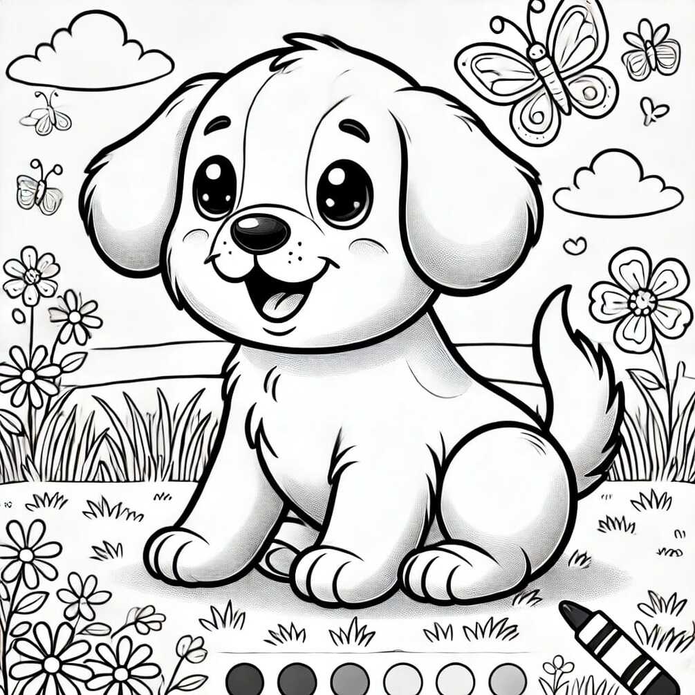 Puppy Pals: A cute and fun coloring book