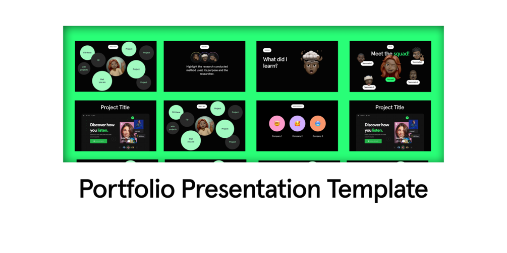 Portfolio Presentation template for design interviews