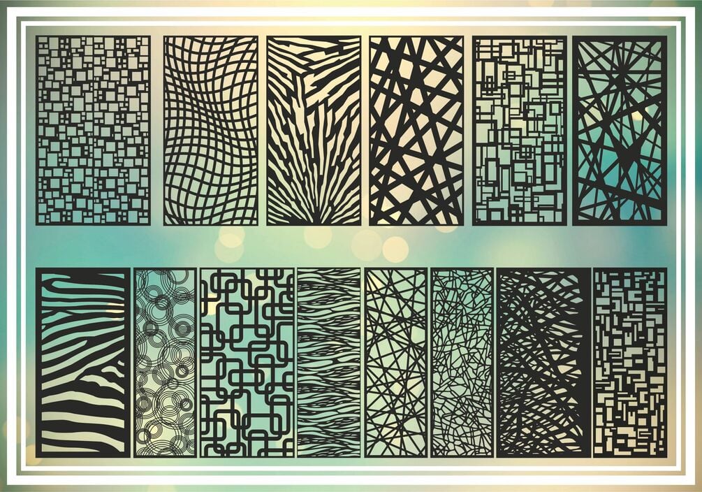 14 Laser cut Screens files DXF CDR vector plans, files Instant download, pattern, cnc cut, laser ...