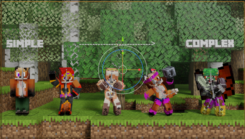 Simple to Complex Minecraft Character