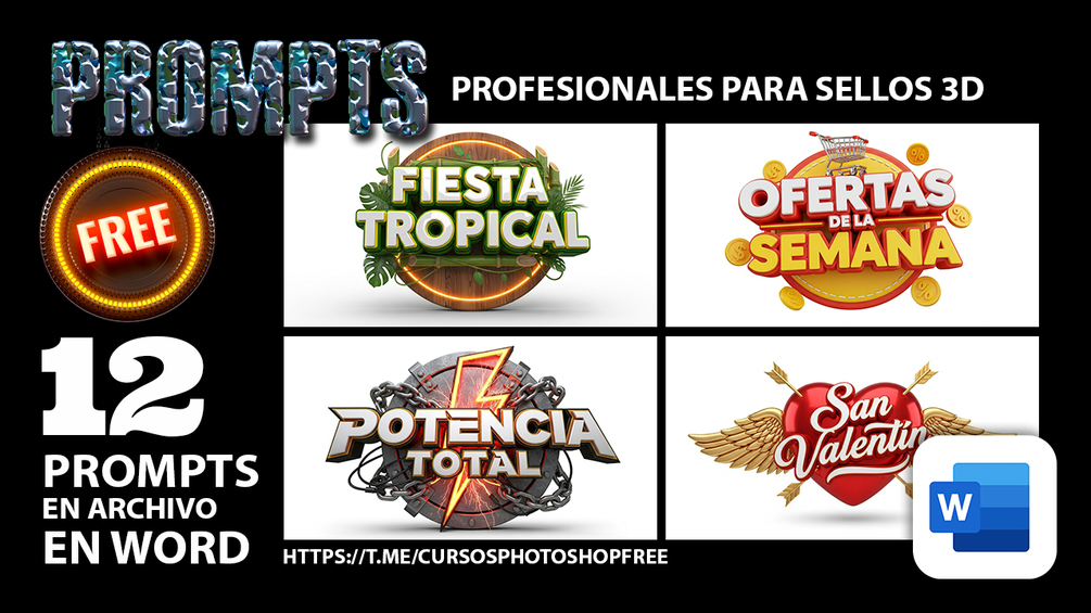 PROMPTS PROFESIONALES PARA SELLOS 3D ULTRA REALISTAS