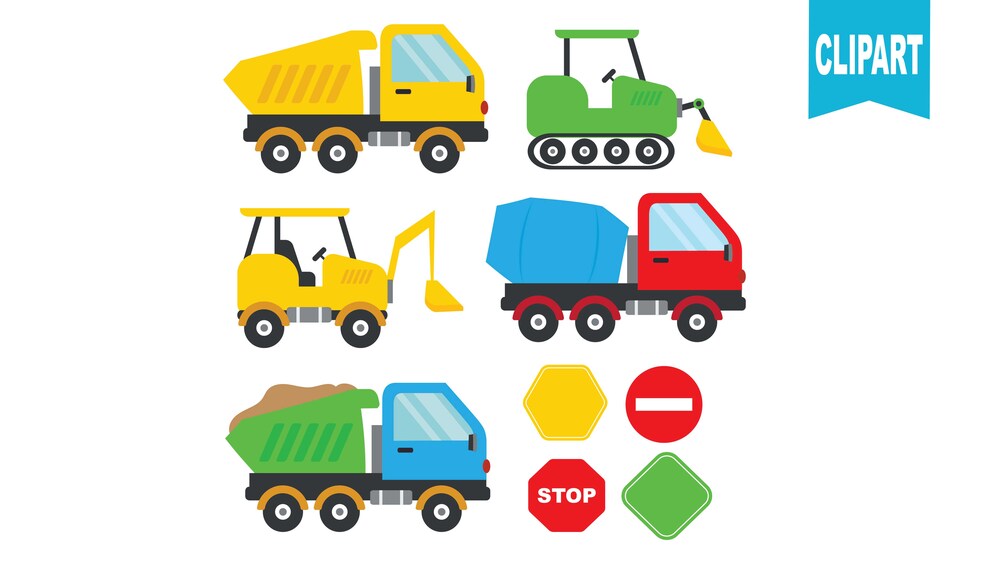 Cute construction truck clipart_PNG file, instant download