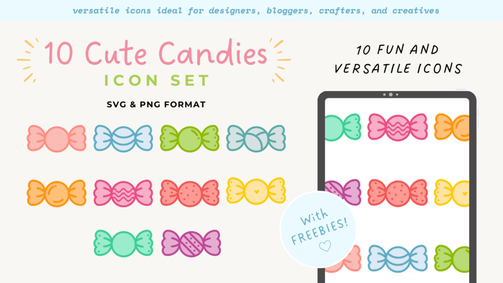 Cute Hand Drawn Candy Icons