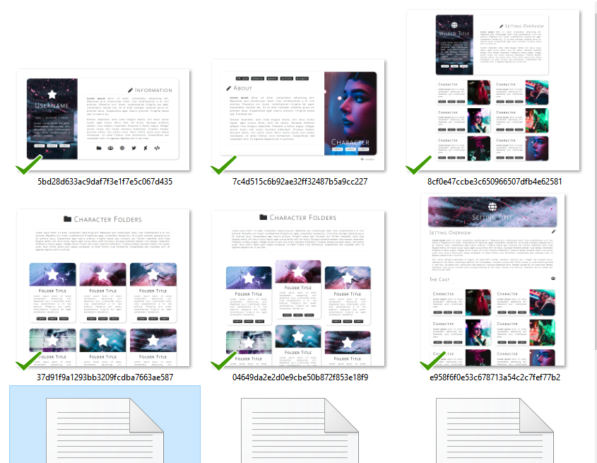 Toyhouse // Neo Grunge FULL SET of 6 HTML