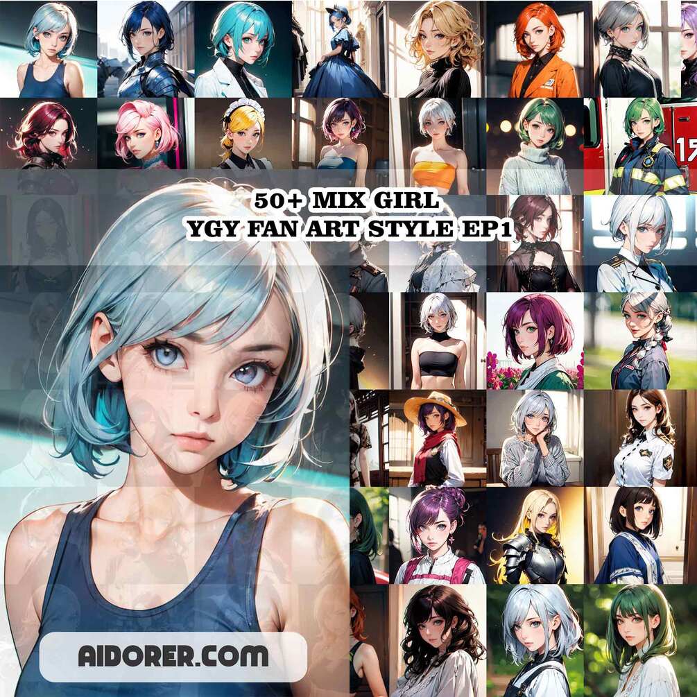 50+ MIX GIRL YGY FAN ART STYLE EP1