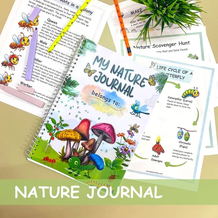 Printable Nature Journal | Homeschool Learning Materials | Charlotte ...