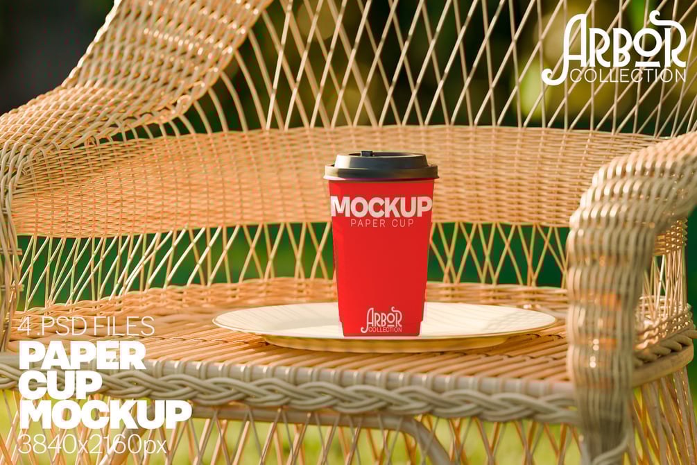 Paper Coffee Cup Mockup Bundle part of Arbor Collection
