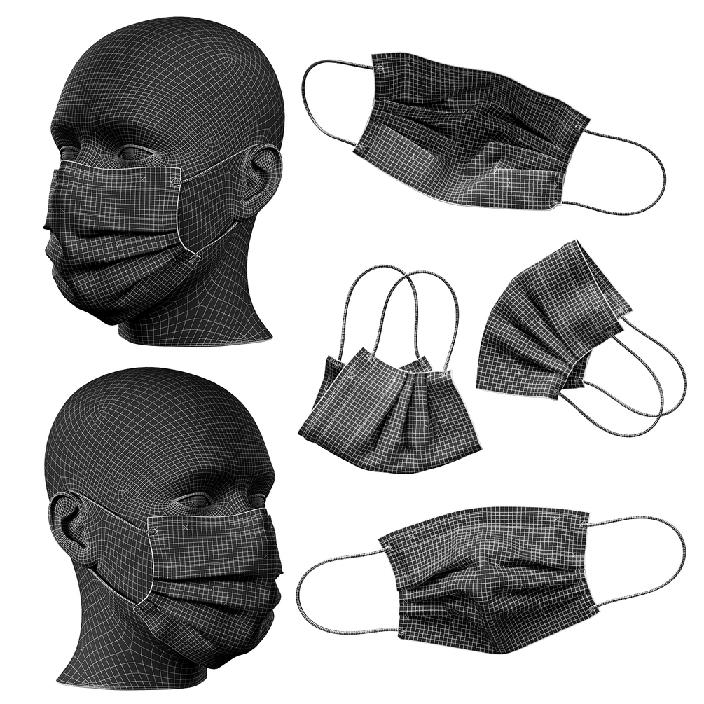 Disposable Soft Medical Masks | PBR textures