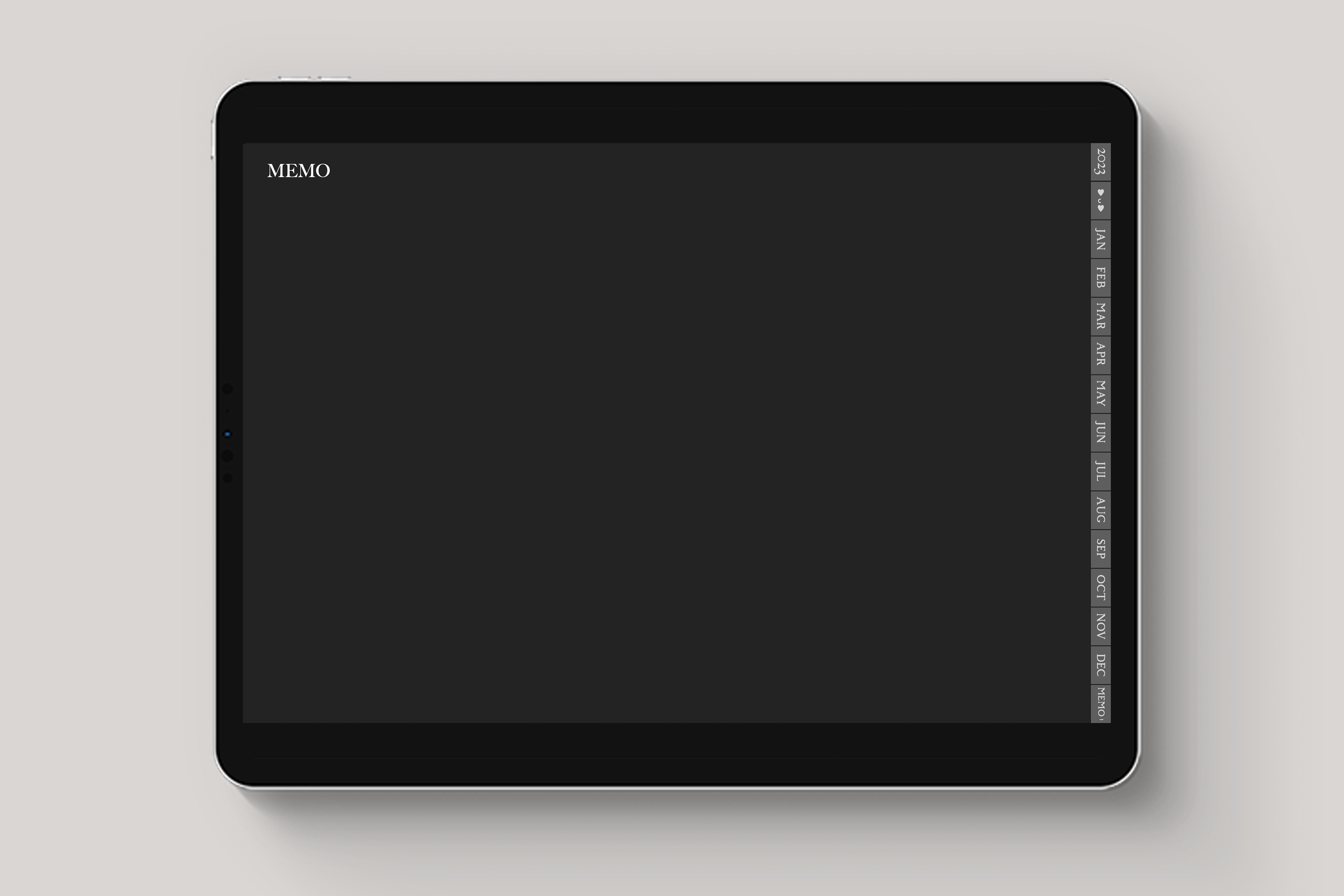 2023 Dark Mode Digital Monthly Planner