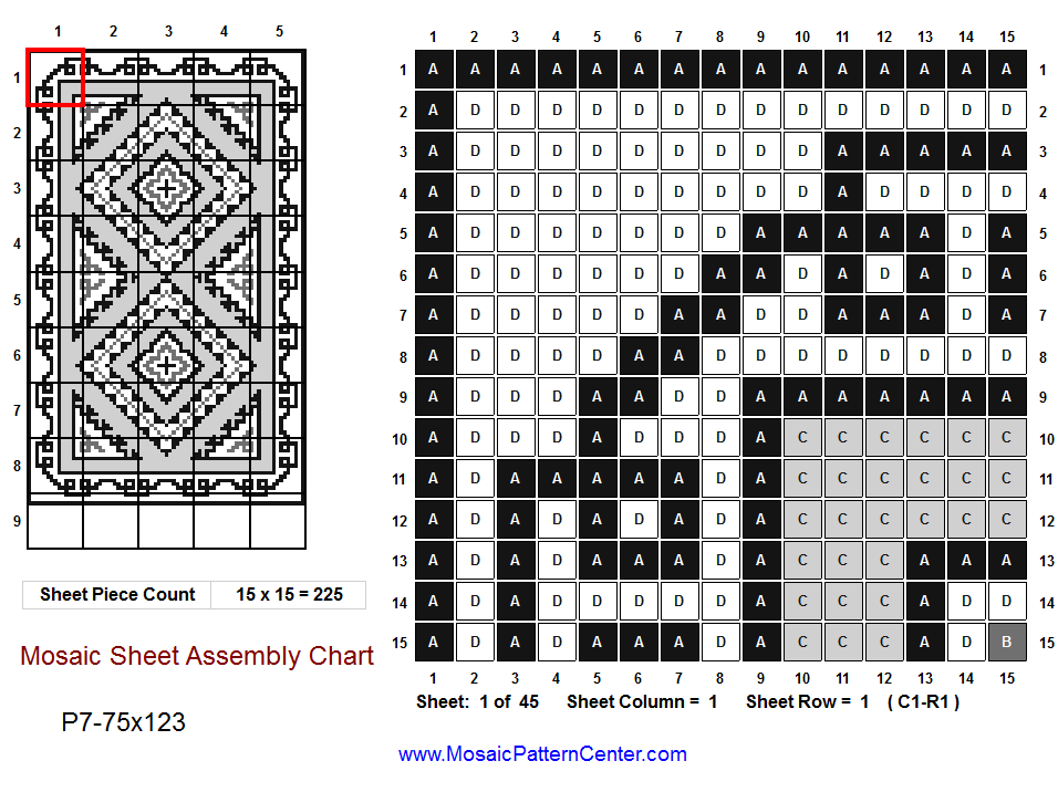P7-75x123 Mosaic Pattern Guide