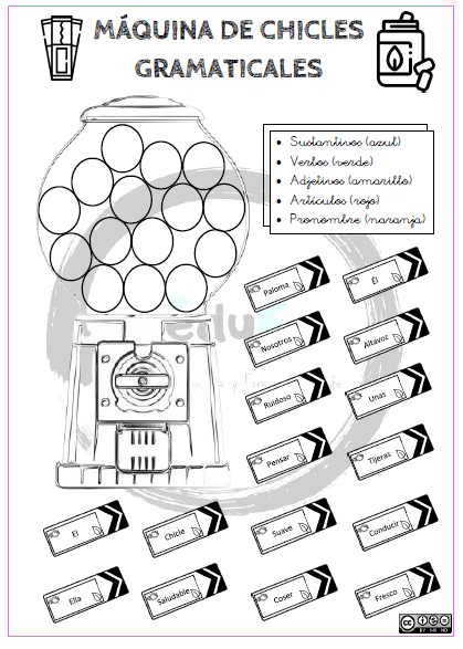 ¡A mascar!: Máquina de chicles gramaticales