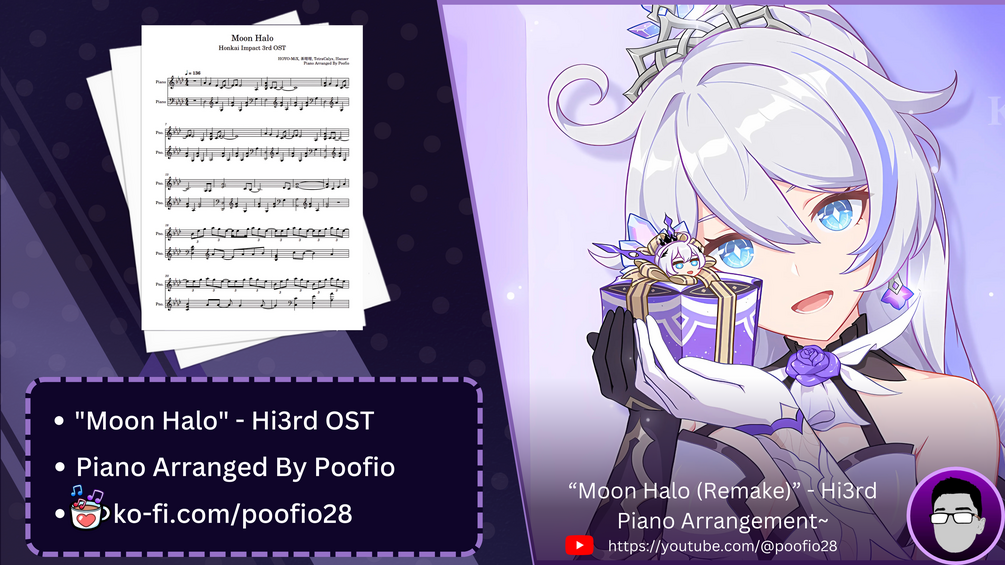 🎹 [ FREE Sheet ] MIDI for Piano | "Moon Halo" - Honkai Impact 3rd OST