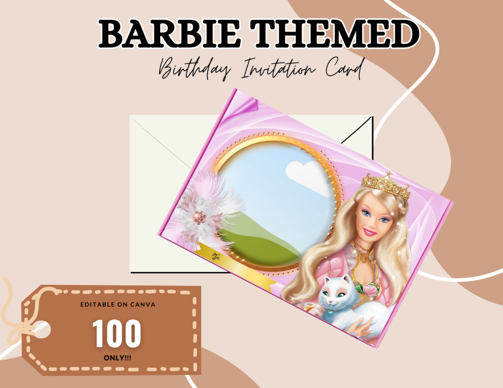 Birthday Invitation Card: BARBIE THEMED (EDITABLE)
