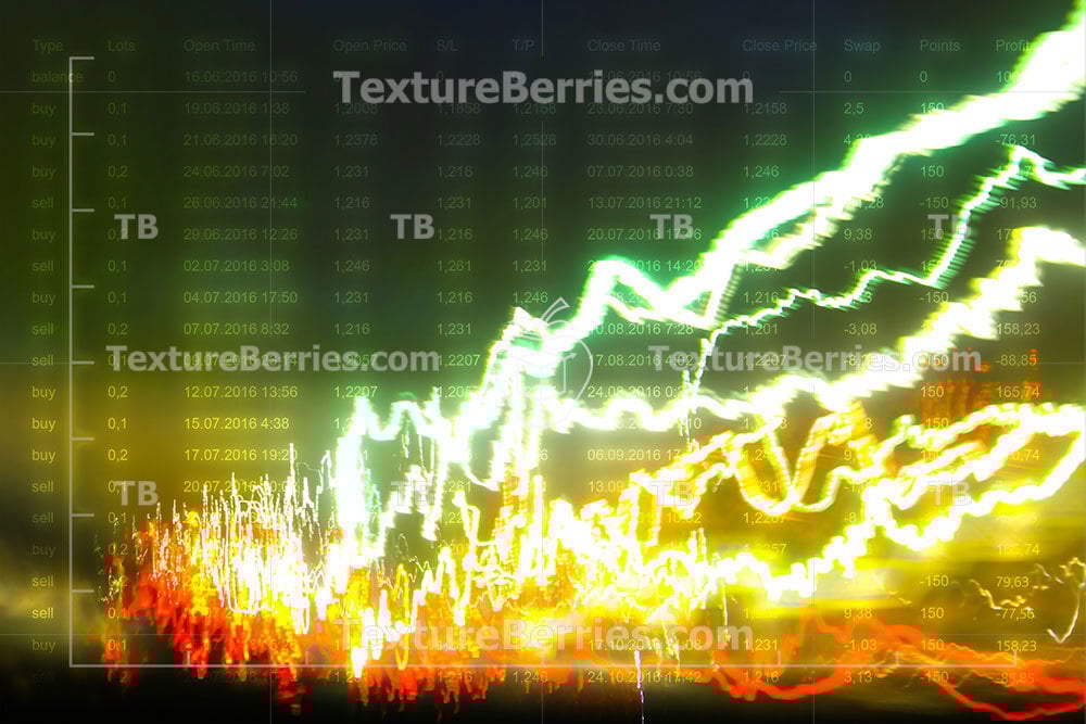 Finance data concept. Abstract glow graph, business growth
