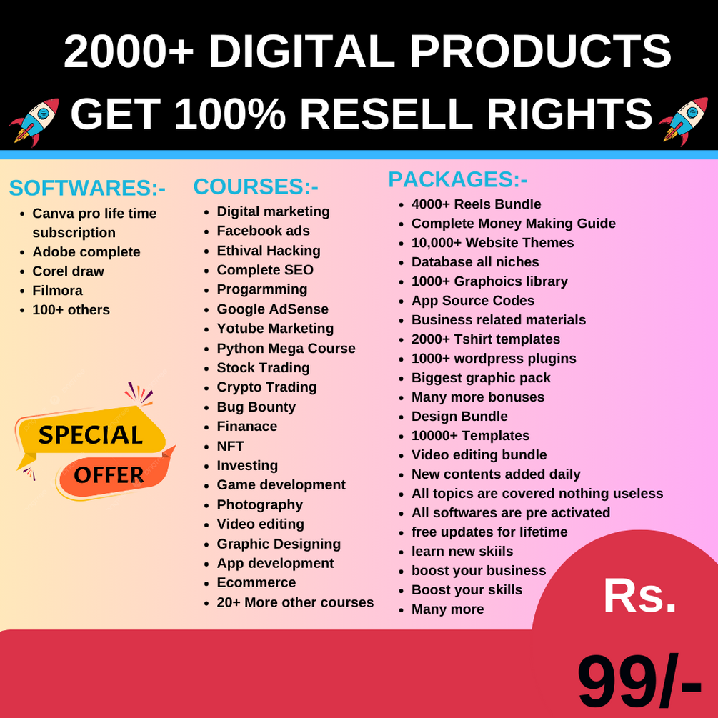 DIGITAL product resell bundle
