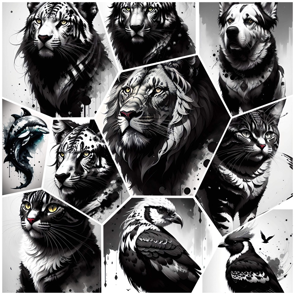 Animal Ink Portraits |Wallpapers