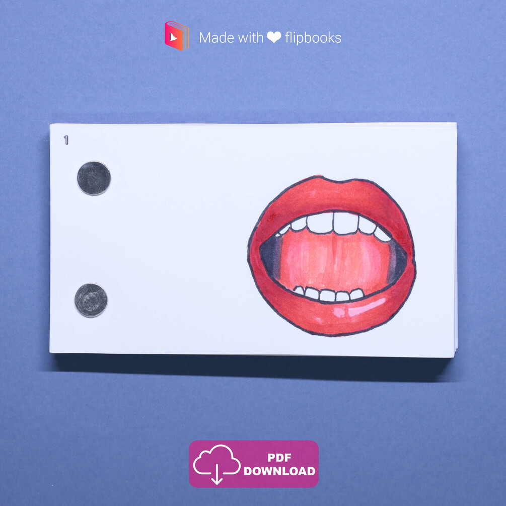 Coloring flipbook: lips