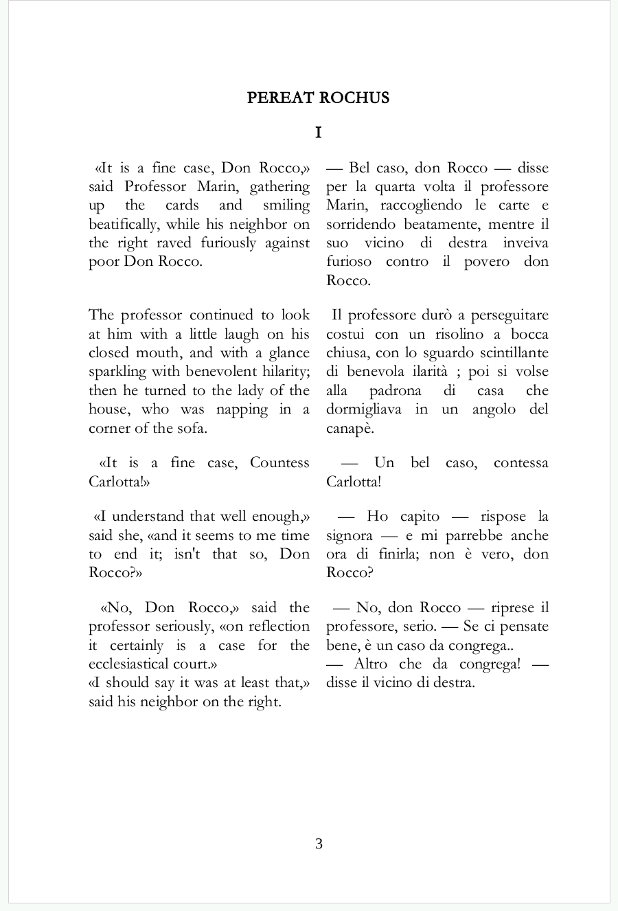 PEREAT ROCHUS: Bilingual Edition (English-Italian) by Antonio Fogazzaro