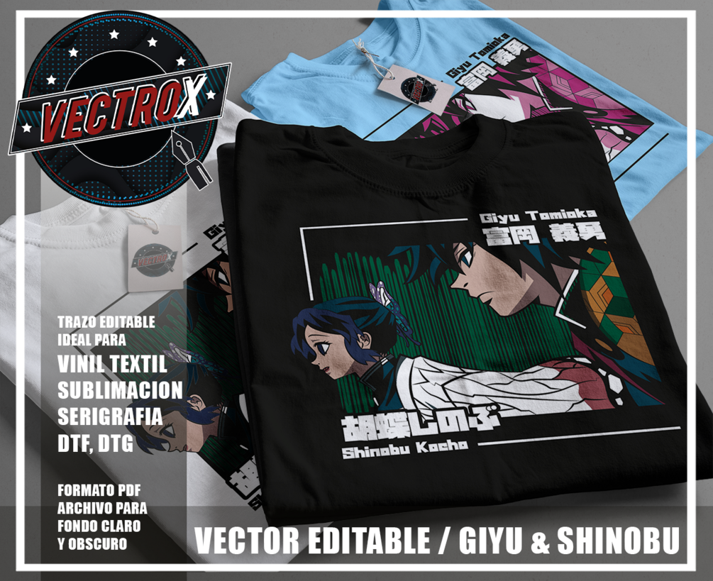 Vector Editable - Giyu & Shinobu