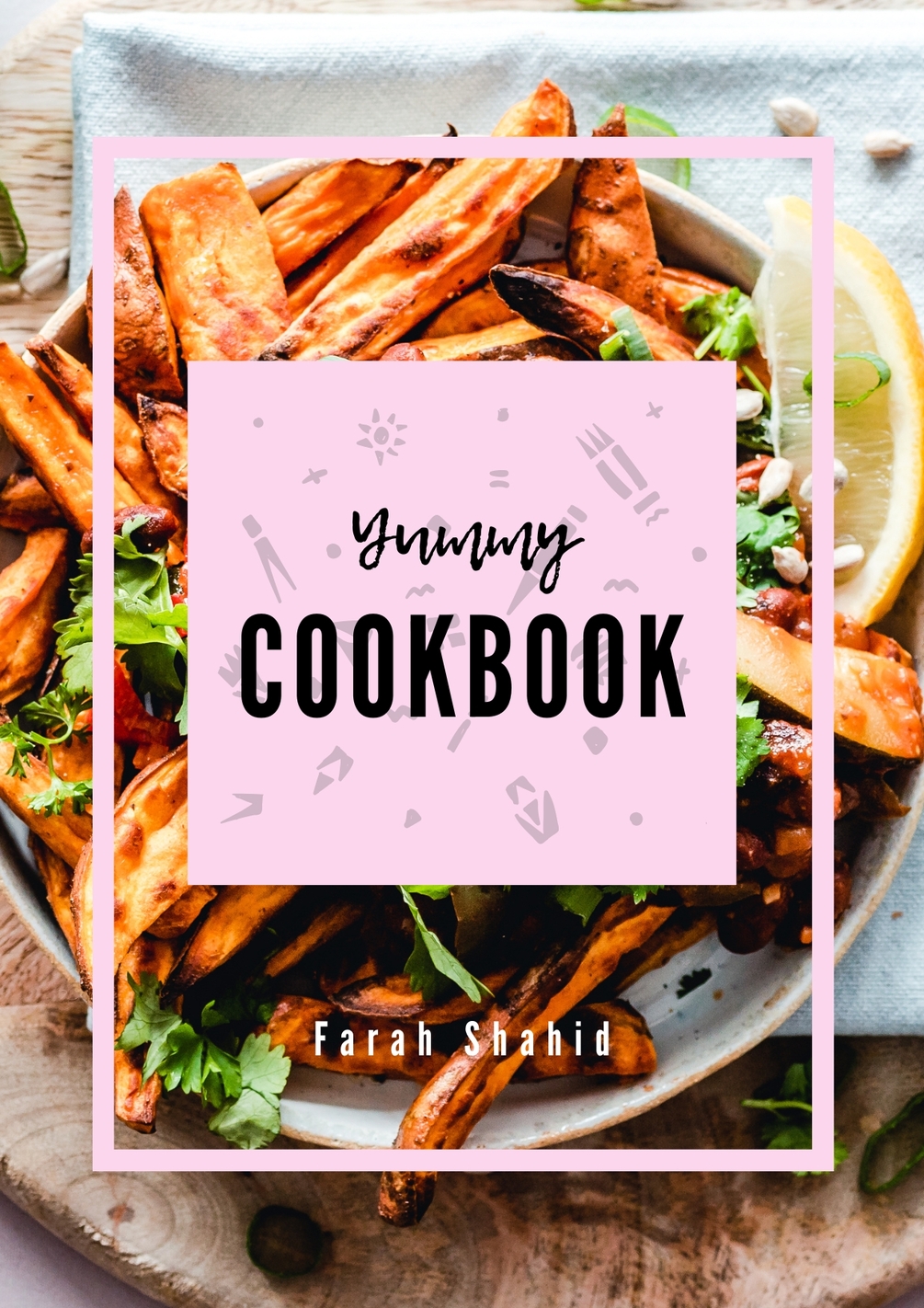 White Minimalist Recipe Book – Aesthetic A4 Editable Template (Canva + PDF)
