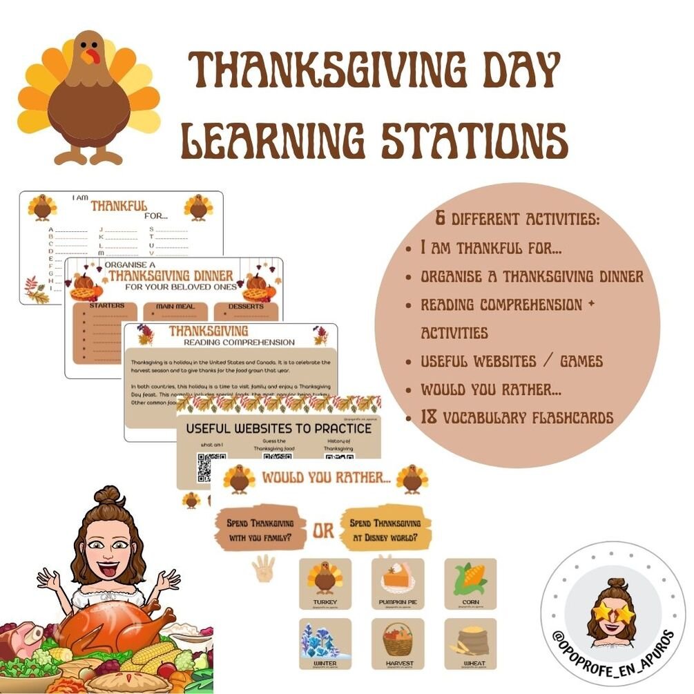 Thanksgiving learning stations