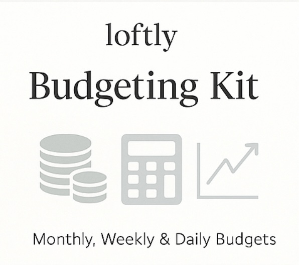 Loftly Budgeting Kit – Minimalist Financial Planner for Monthly, Weekly ...