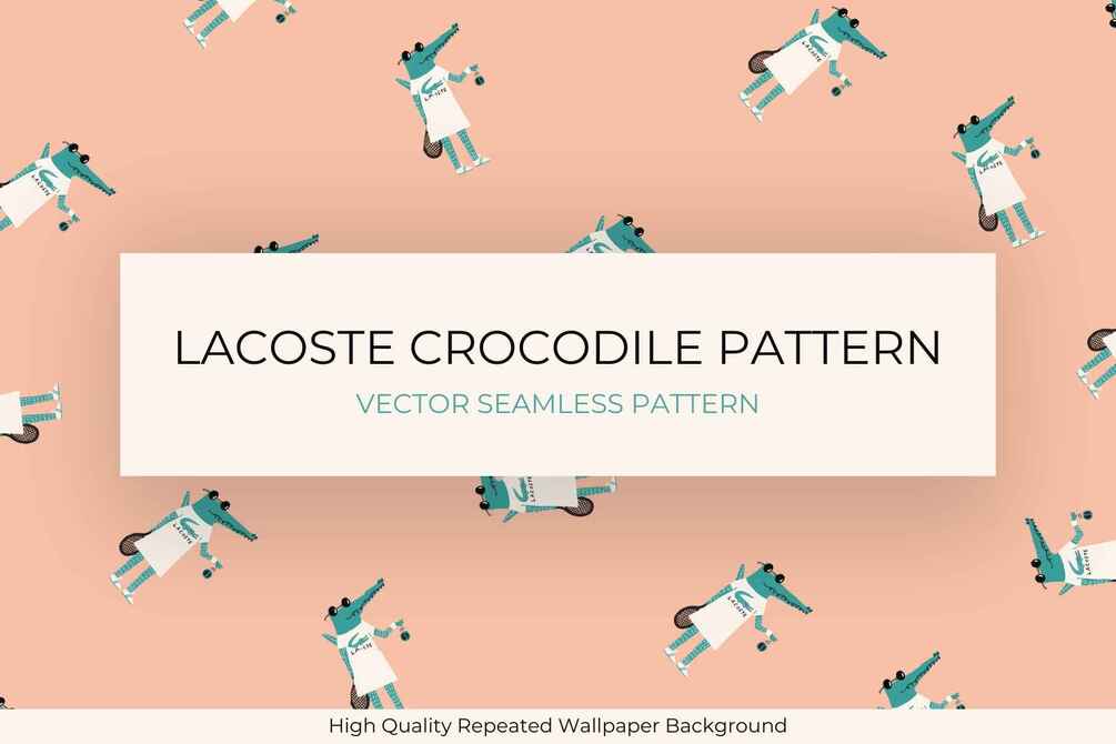 Lacoste Crocodile Seamless Pattern