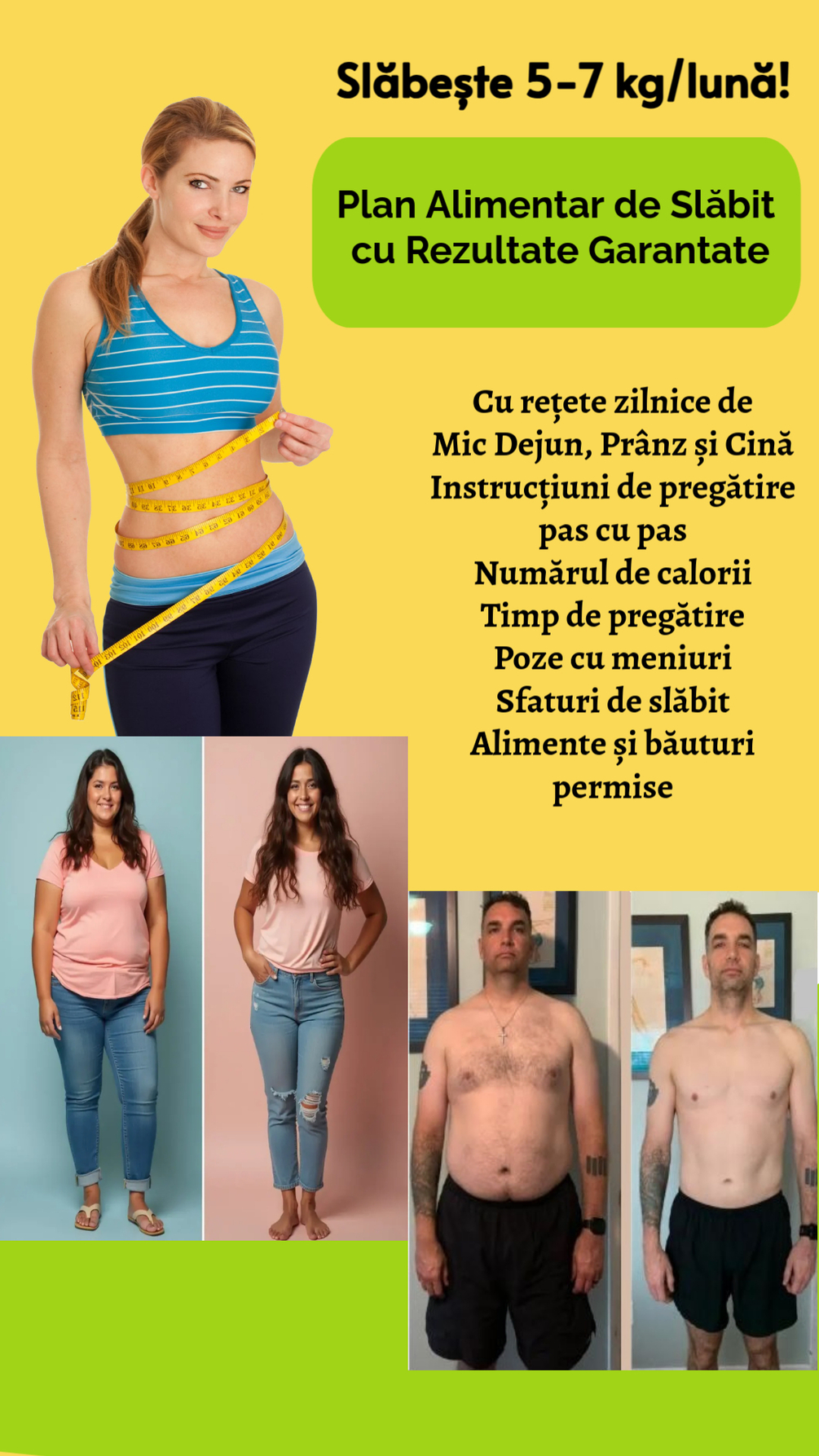 Plan Alimentar de Slabit pentru 14 zile si Sfaturi de Slabit