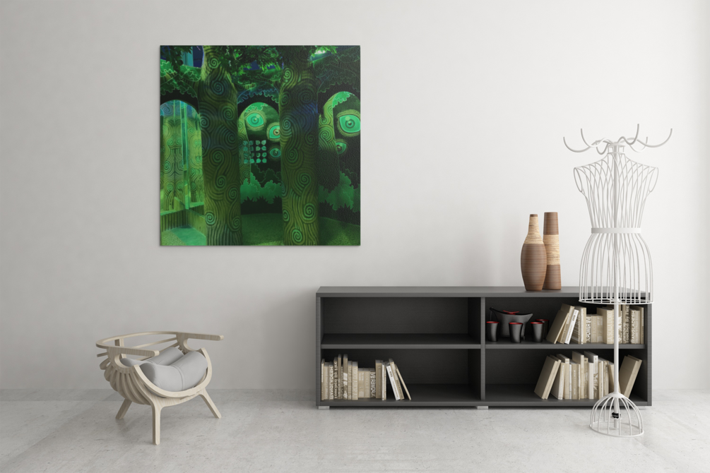 Mirror Maze – Surreal Cartoon Horror Print (Mask by Mack Escrow)