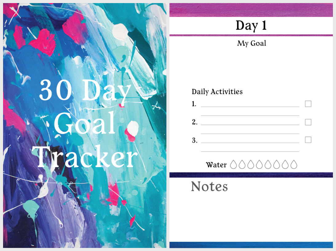 Minimal 30 Day Goal Tracker Interior - PDF and AFPUB (Affinity ...