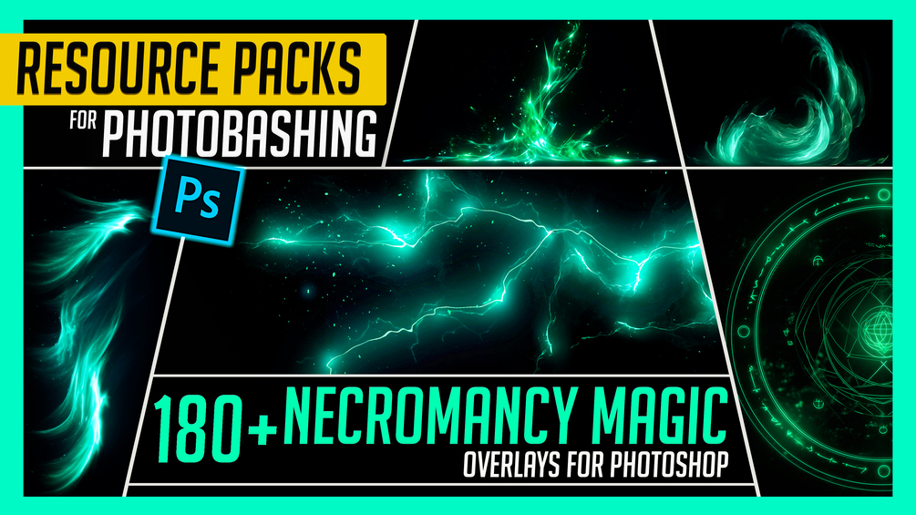 PHOTOBASH 180+ Necromancy Magic Overlay Effects Resource Pack Photos ...